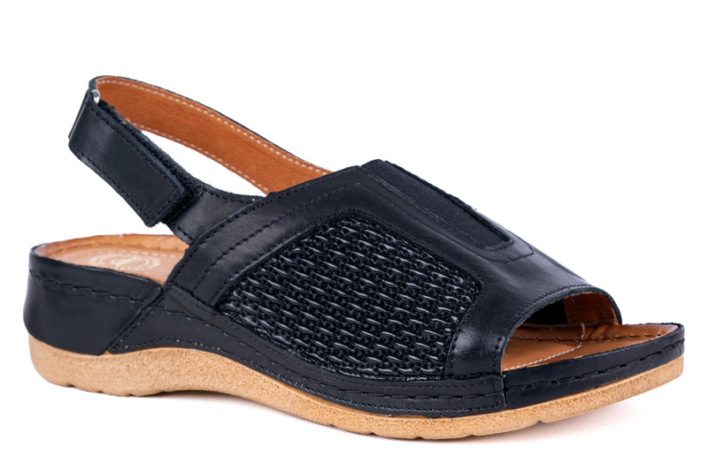 Sandały damskie na wysokie podbicie i tęgie stopy, ochraniające haluks ...