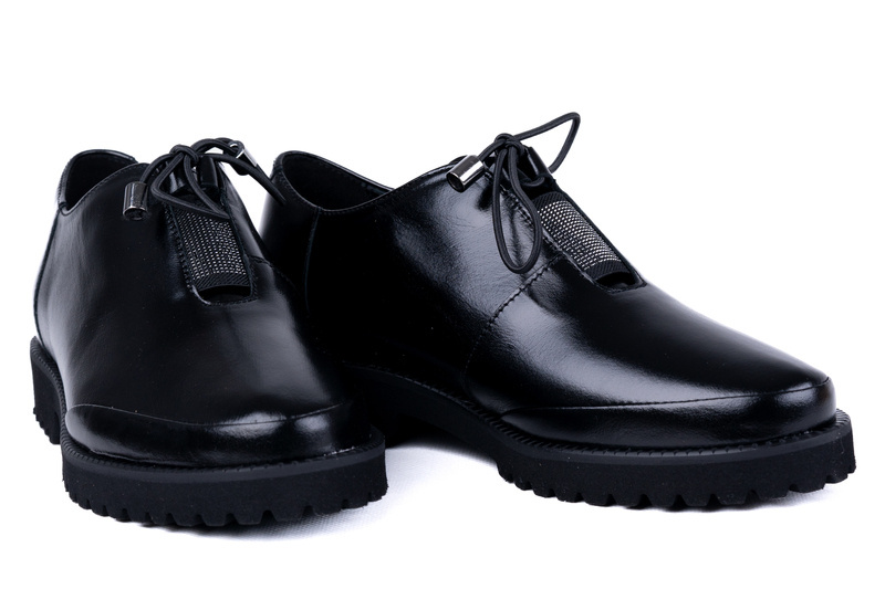 Czarne buty damskie z ozdobą Łukbut 23140-3-J-001 23140-3-J-001 id ...